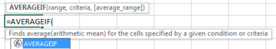 AVERAGEIF Function in Excel Formulas with Examples