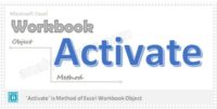 VBA Activate Workbook - ActiveWorkbook