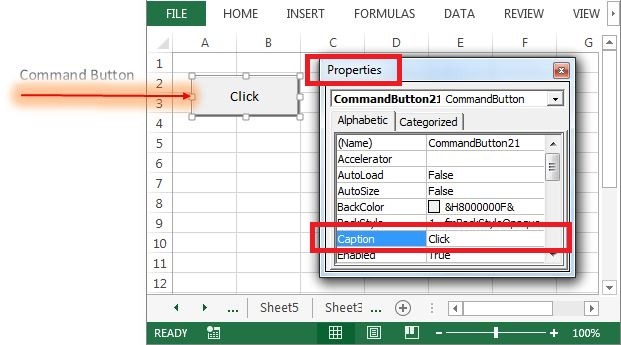 ActiveX CommandButton Control VBA Explained With Examples