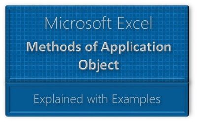VBA Application Methods Explained with Examples