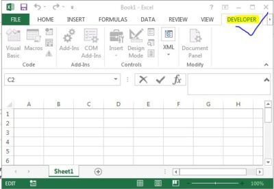 Show the Developer Tab on the Excel Ribbon Menu