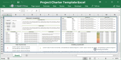 Project Charter Template Excel - Analysistabs