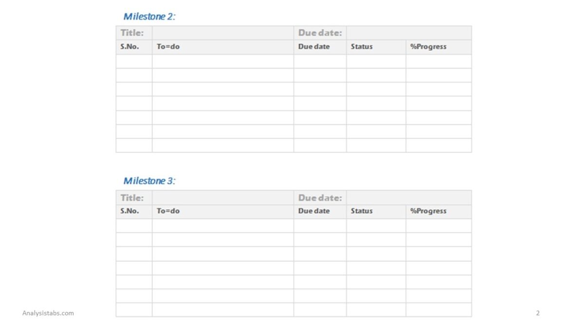 Project Milestone Report Word Template