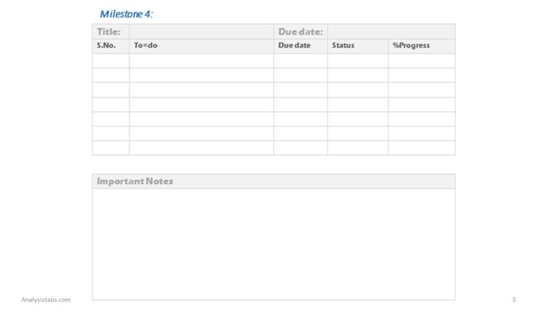 Project Milestone Report Word Template