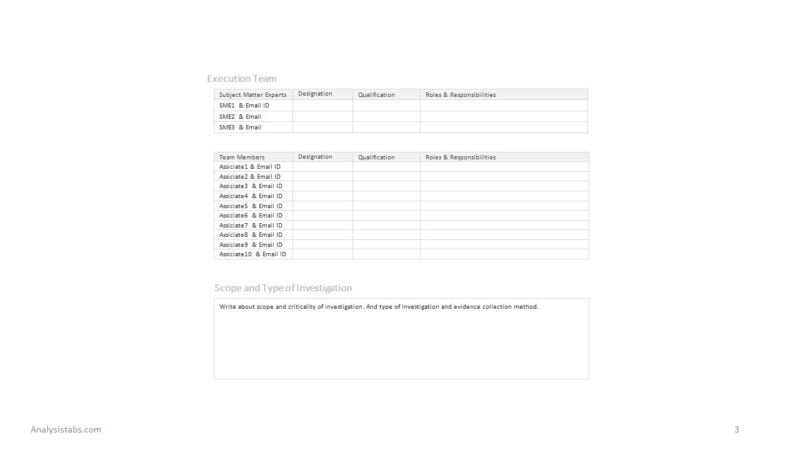 RCA | Route Cause Analysis Word Template