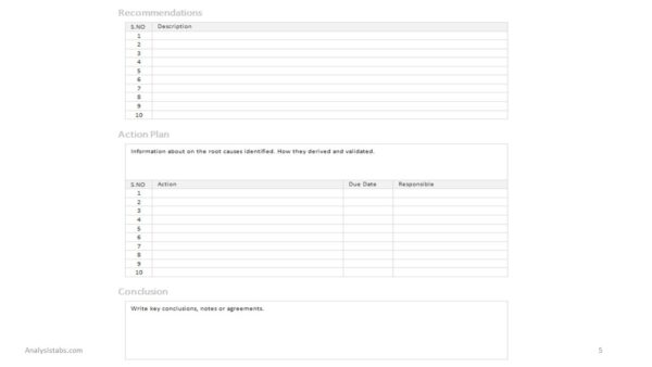 RCA | Route Cause Analysis Word Template