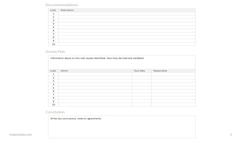 RCA | Route Cause Analysis Word Template