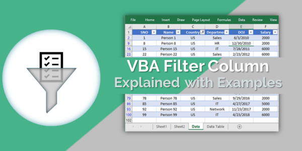 VBA Filter Column - Filtering Excel Data Example Macro VBA Filter Column - Filtering Excel Data Example Macro