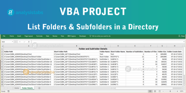 Vba List Folders Subfolders In Directory Project Explained