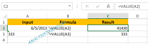 VALUE Function In Excel Formulas With Examples