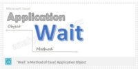 Wait Application Method VBA - Explained with Examples