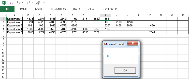 Finding Last Used Column With Data In Particular Row In Excel VBA 
