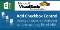 Insert Checkbox in Excel Range, Worksheet, Userform using VBA