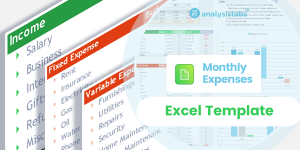 Excel Template for Monthly Expenses - Analysistabs