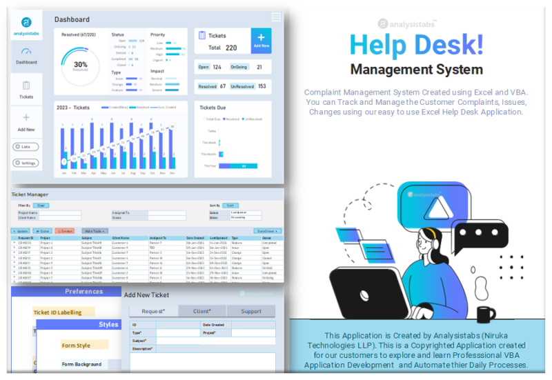 Help Desk Management System - VBA Project - Analysistabs Help Desk Management System - VBA Project - Analysistabs