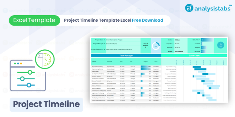 Project Timeline Template Excel - Analysistabs