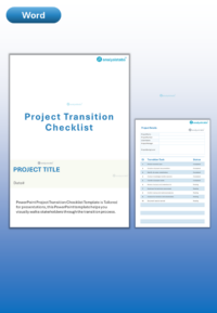 Project Transition Checklist Template - Excel, Word, PPT & PDF