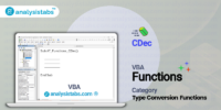 VBA CDec Function - Explained with Examples