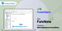 VBA CreateObject Function - Explained with Examples