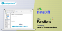 VBA DateDiff Function - Explained with Examples