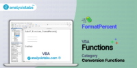 VBA FormatPercent Function - Explained with Examples
