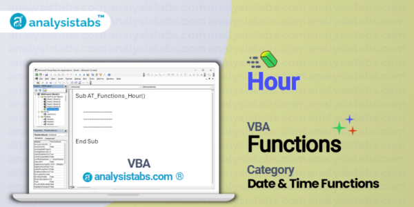 VBA Hour Function - Explained with Examples