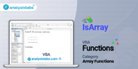 VBA IsArray Function - Explained with Examples