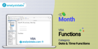 VBA Month Function - Explained with Examples