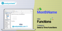 VBA MonthName Function - Explained with Examples