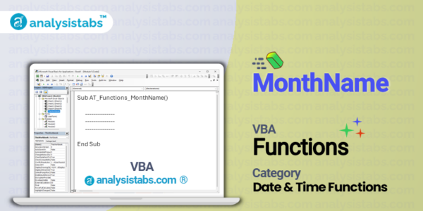 Vba Monthname Function Explained With Examples