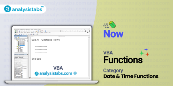 Vba Now Function Explained With Examples