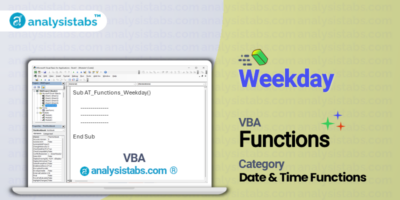 VBA Weekday Function - Explained with Examples