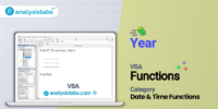 VBA Year Function - Explained with Examples