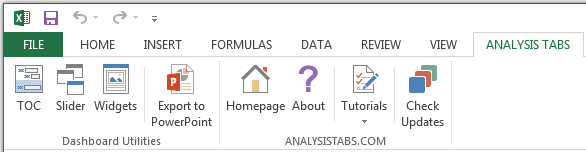 ANALYSISTABS Excel Addin - Dashboards and Data Analysis: Version 2.0.0