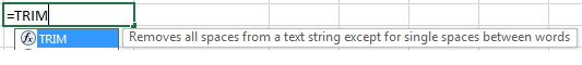 TRIM Function in Excel Formulas with Examples