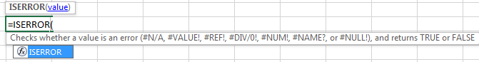 ISERROR Function in Excel Formulas with Examples